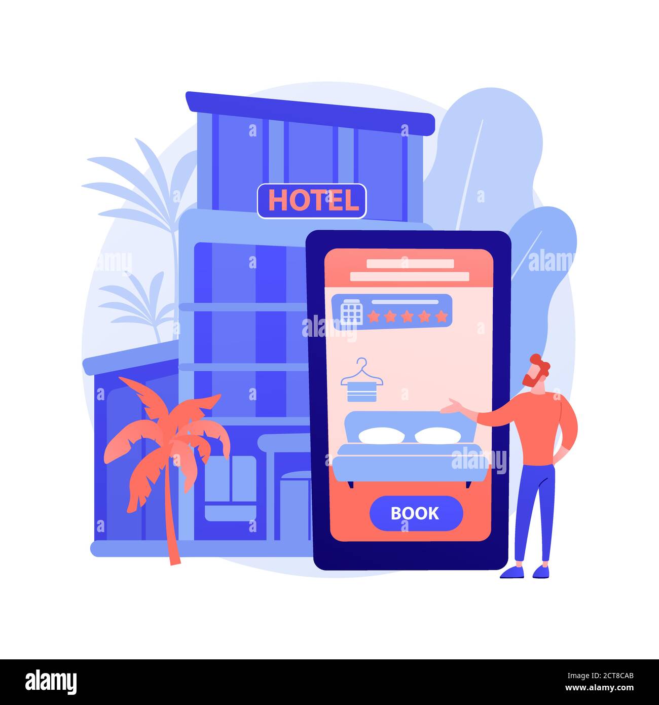 Online booking services abstract concept vector illustration Stock ...
