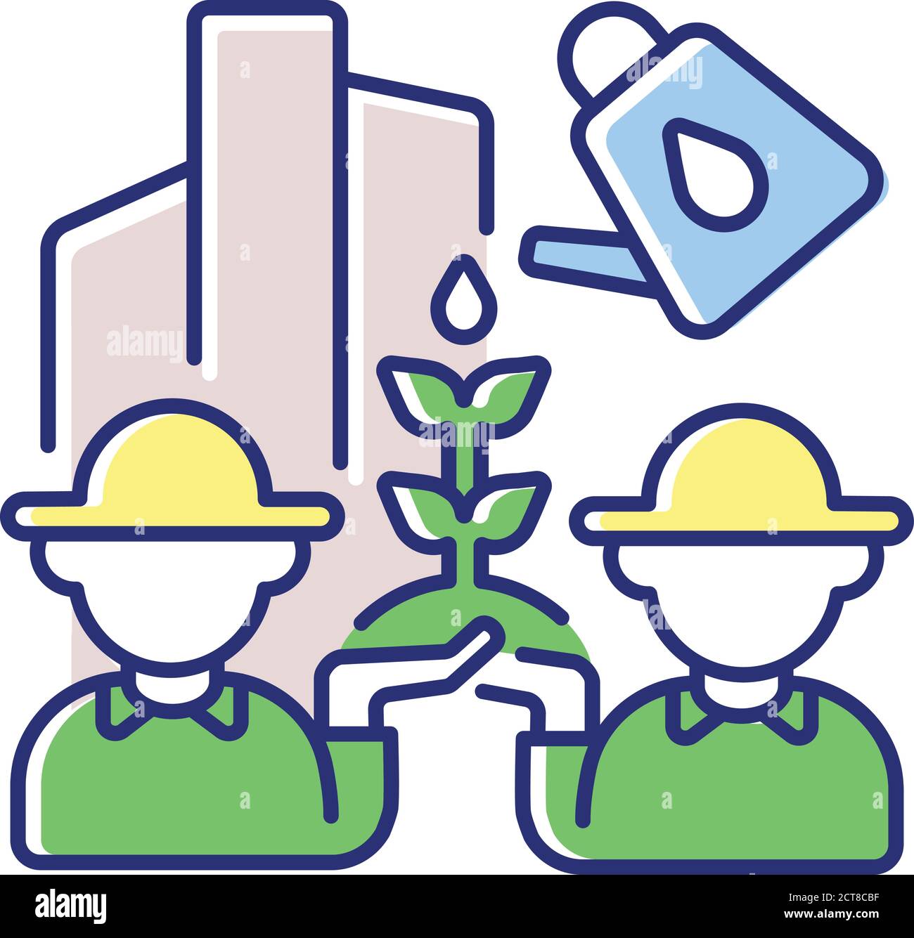 Community gardening RGB color icon Stock Vector Image & Art - Alamy