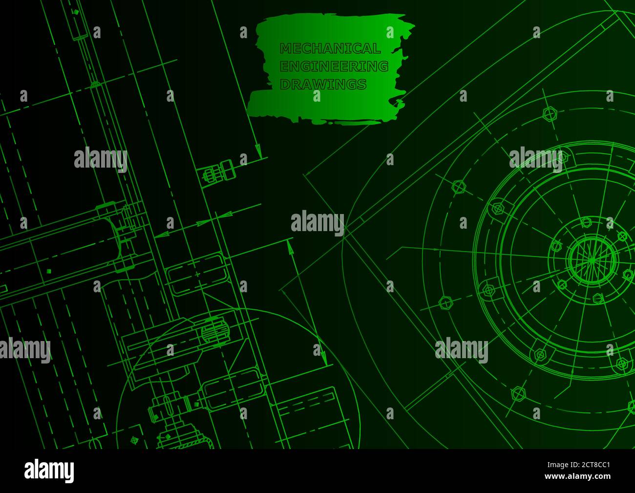 Detailed engineering drawings Stock Vector Images - Alamy