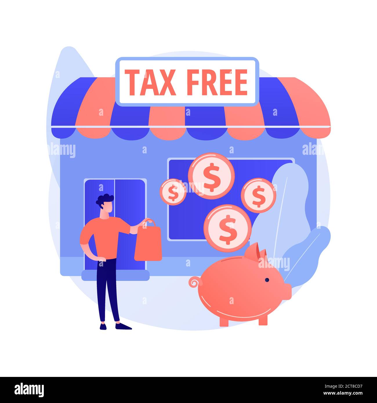 Tax free service abstract concept vector illustration Stock Vector ...