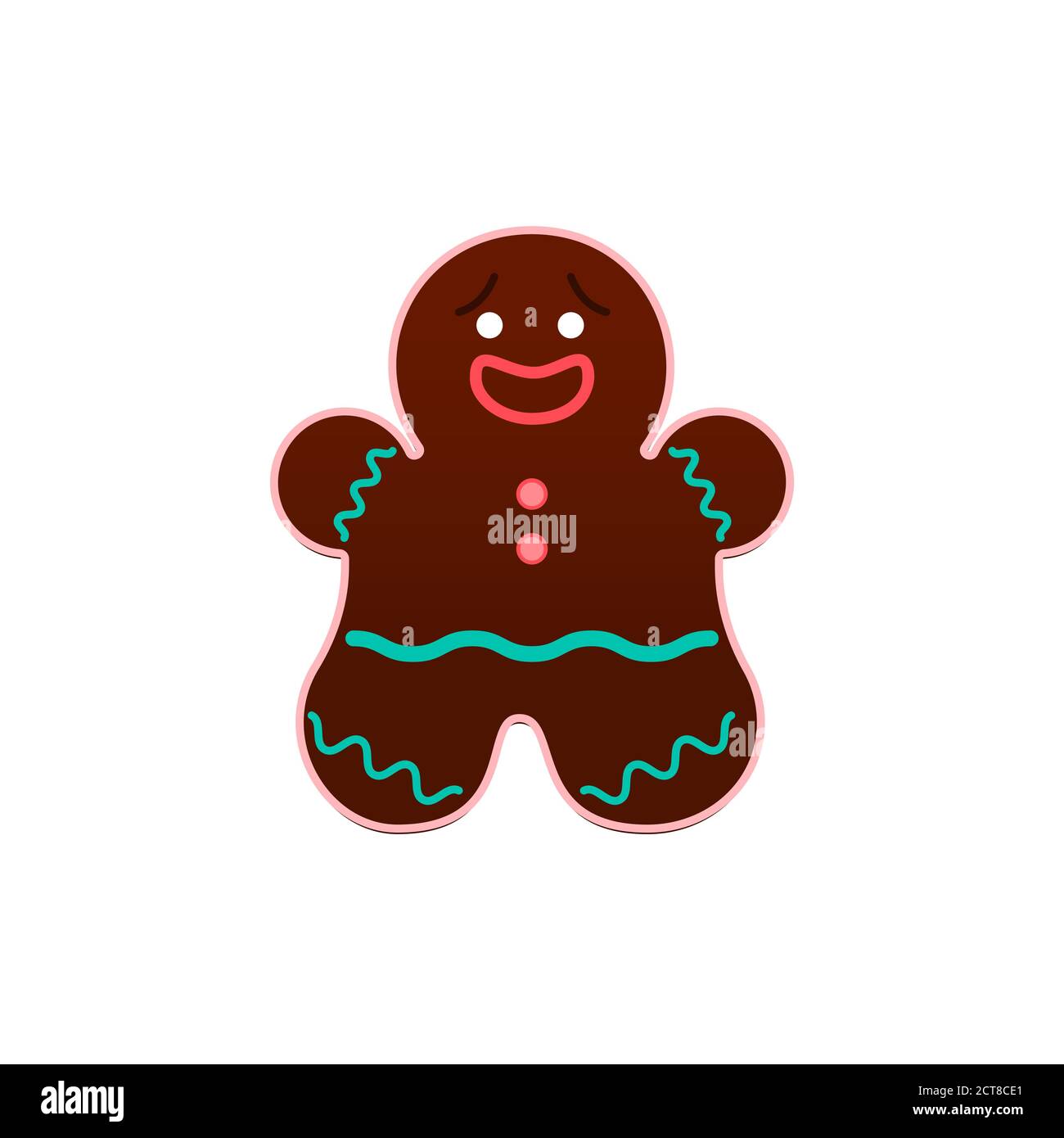 Gingerbread man Vector illustration in flat design Stock Vector Image ...