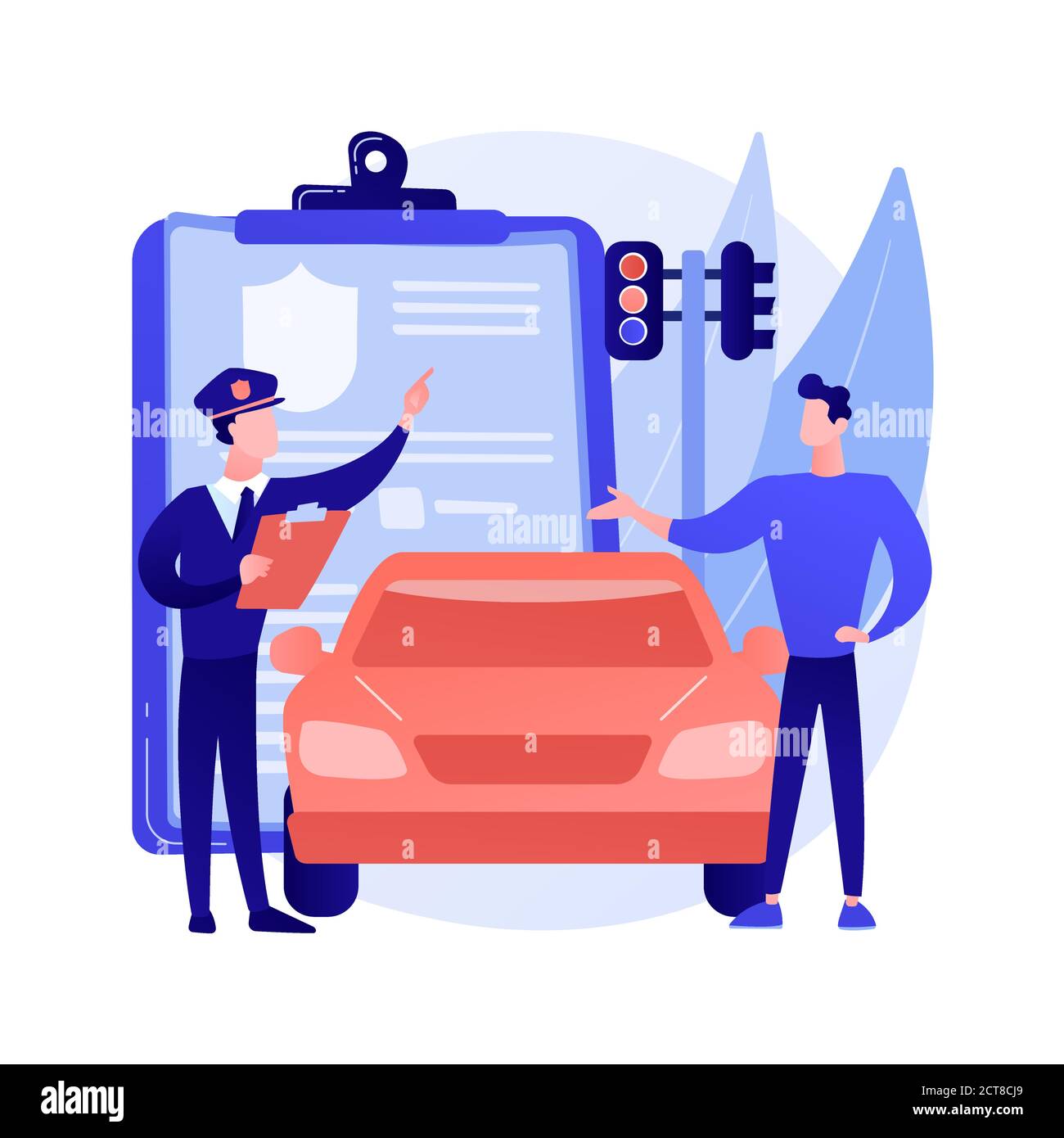 Traffic fine abstract concept vector illustration Stock Vector Image ...