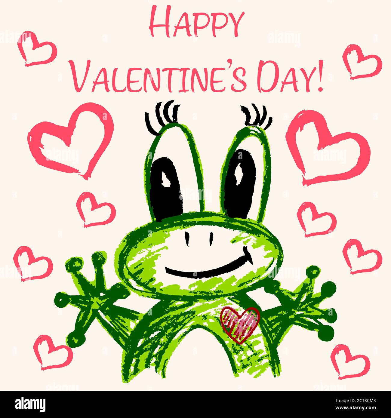 Valentine frog love illustration hi-res stock photography and images ...