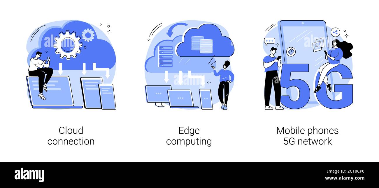 Online data transfer abstract concept vector illustrations Stock Vector ...