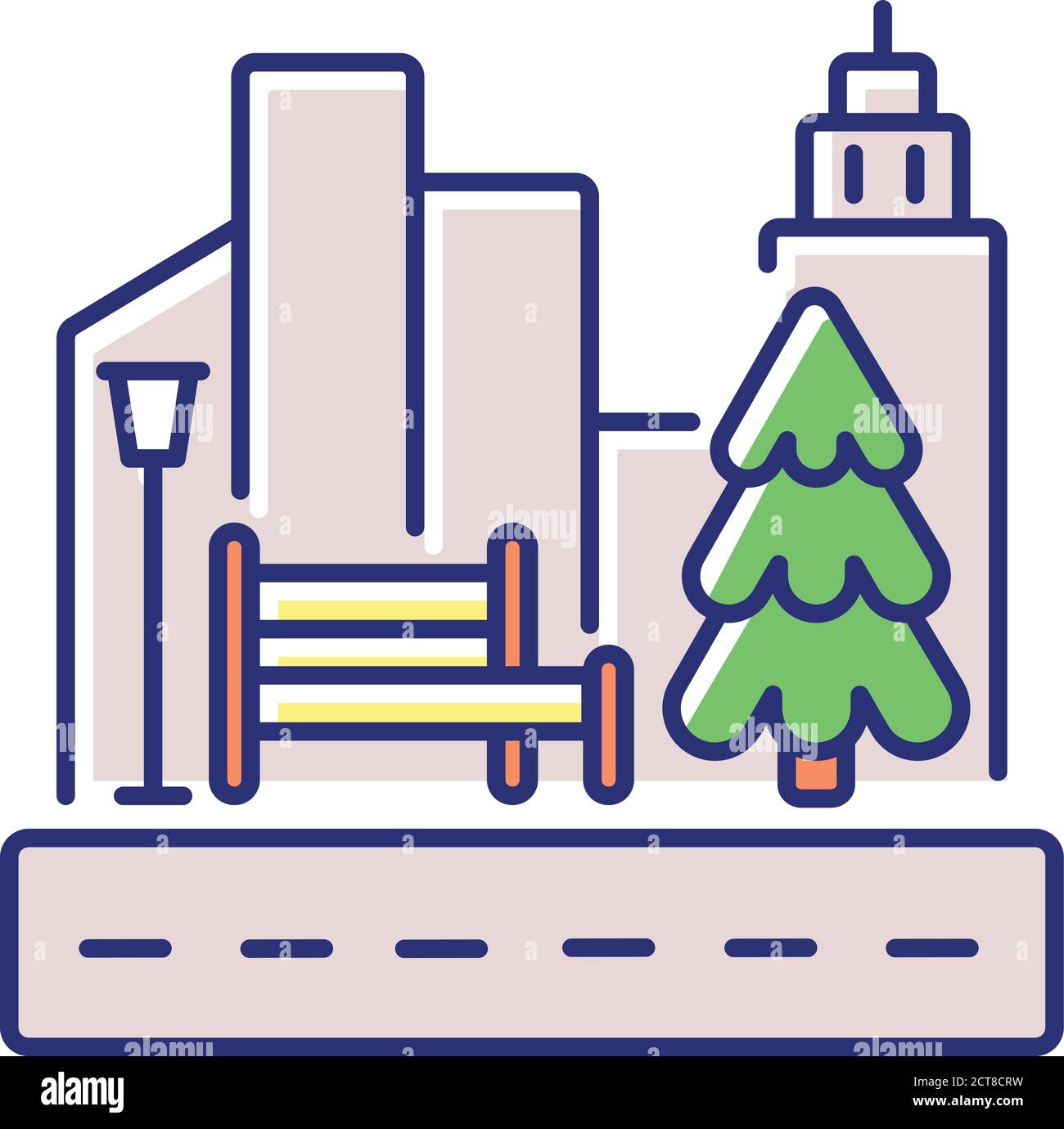 Contemporary landscaping Cut Out Stock Images & Pictures - Alamy