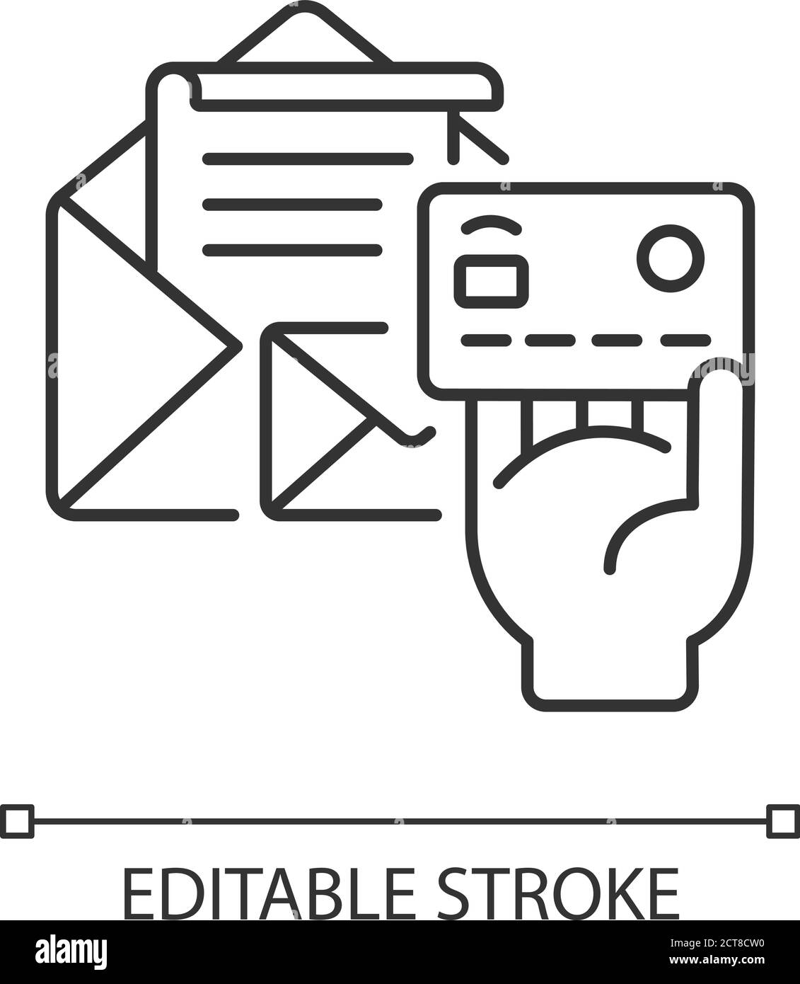 Postage payment linear icon Stock Vector Image & Art - Alamy