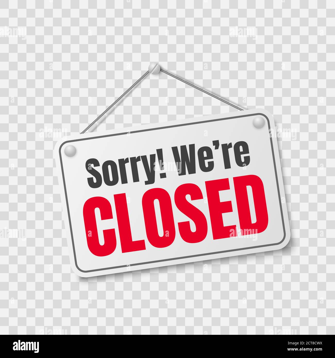 We are closed store label. Sorry we re closed hanging mall signboard ...