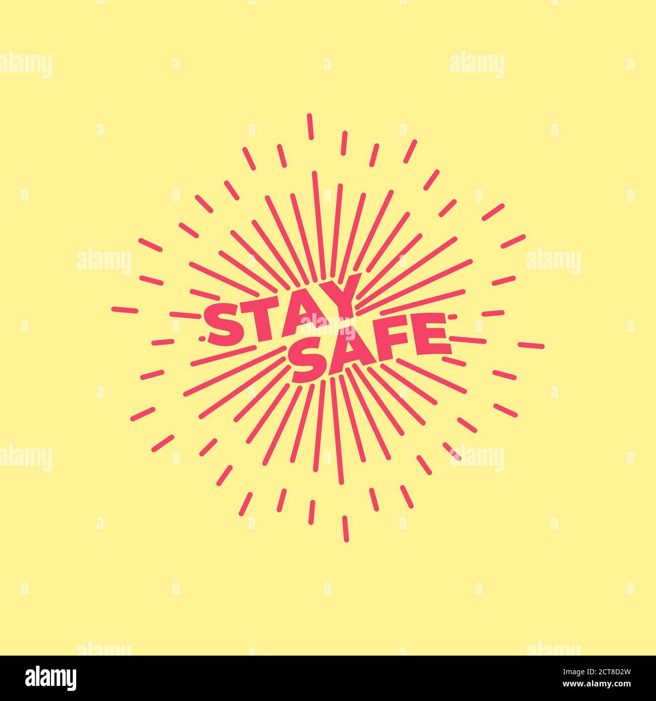 Please, stay safe banner design on white background, vector ...