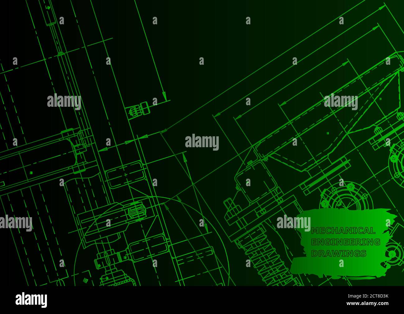 Vector engineering drawings. Mechanical instrument making. Technical ...