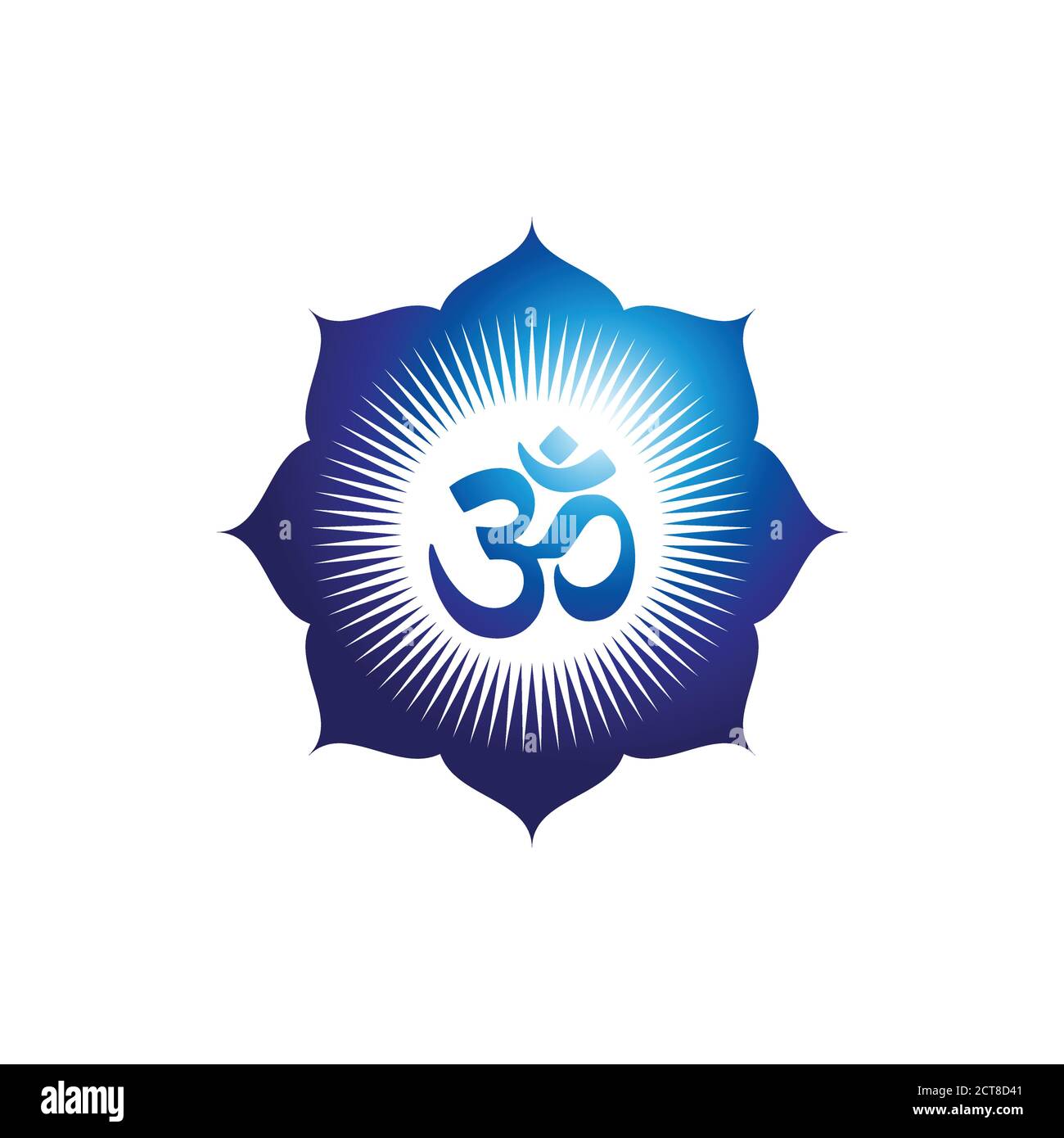 A vector illustration of ohm and lotus flower sign Stock Vector Image ...