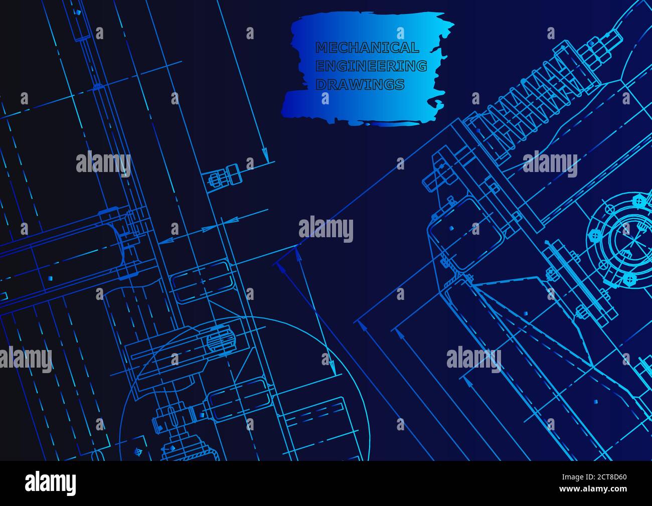 Vector engineering drawings. Mechanical instrument making. Technical ...