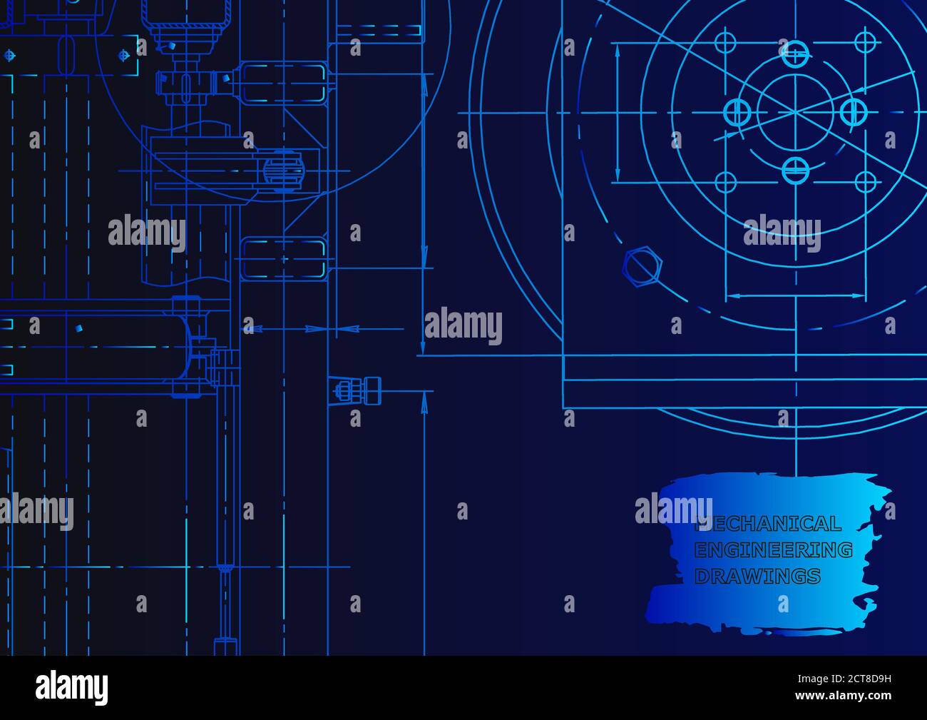 Vector engineering illustration. Computer aided design systems ...