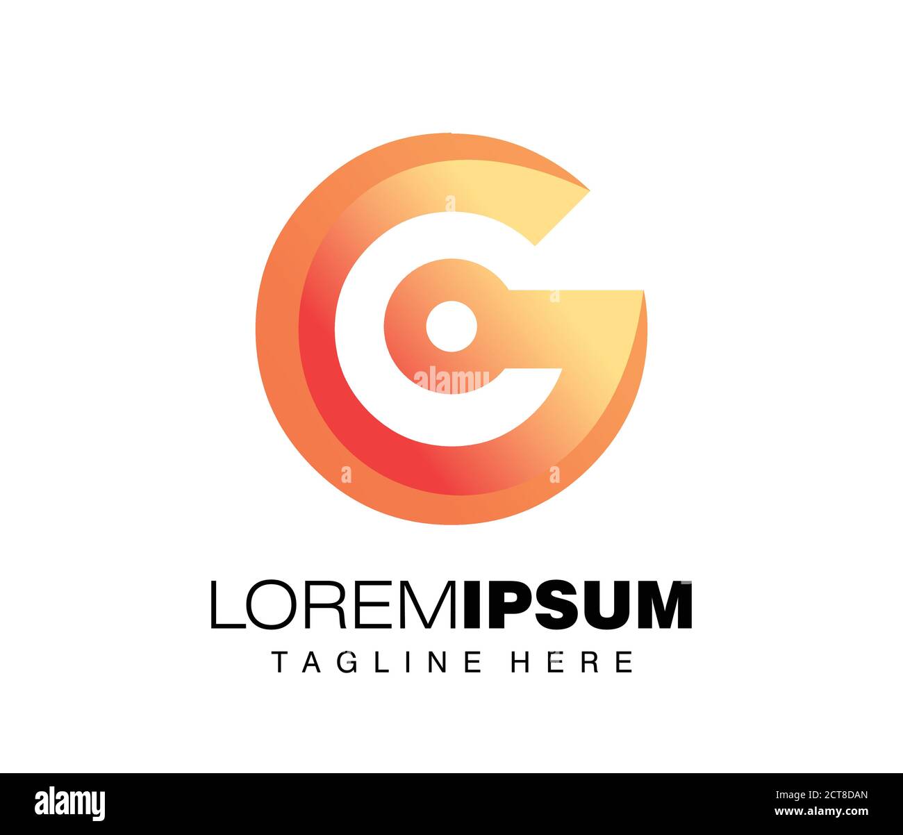 A vector Illustration of Circular Simple Letter G Logo Sign Stock ...