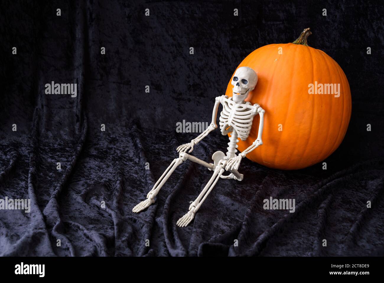 Skeleton orange pumpkin classic hi-res stock photography and images - Alamy