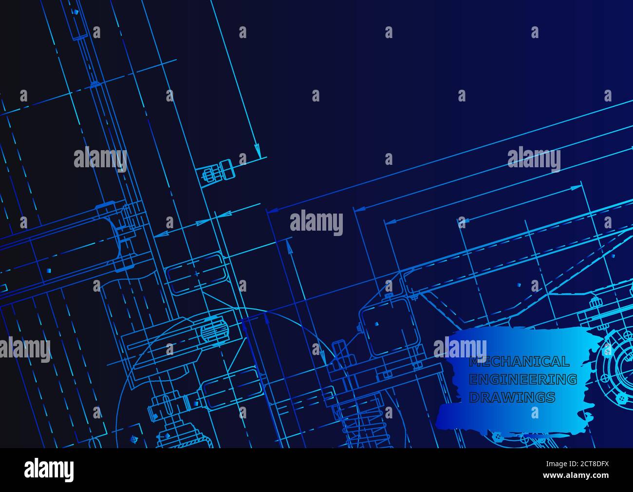Vector engineering drawings. Mechanical instrument making. Technical ...