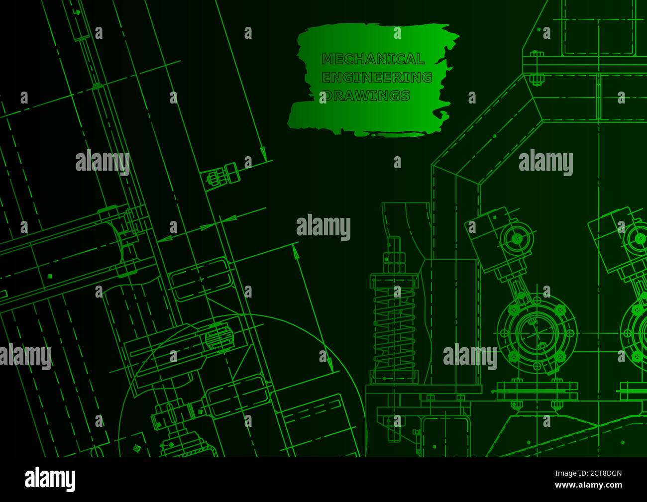 Vector engineering drawings. Mechanical instrument making. Technical ...