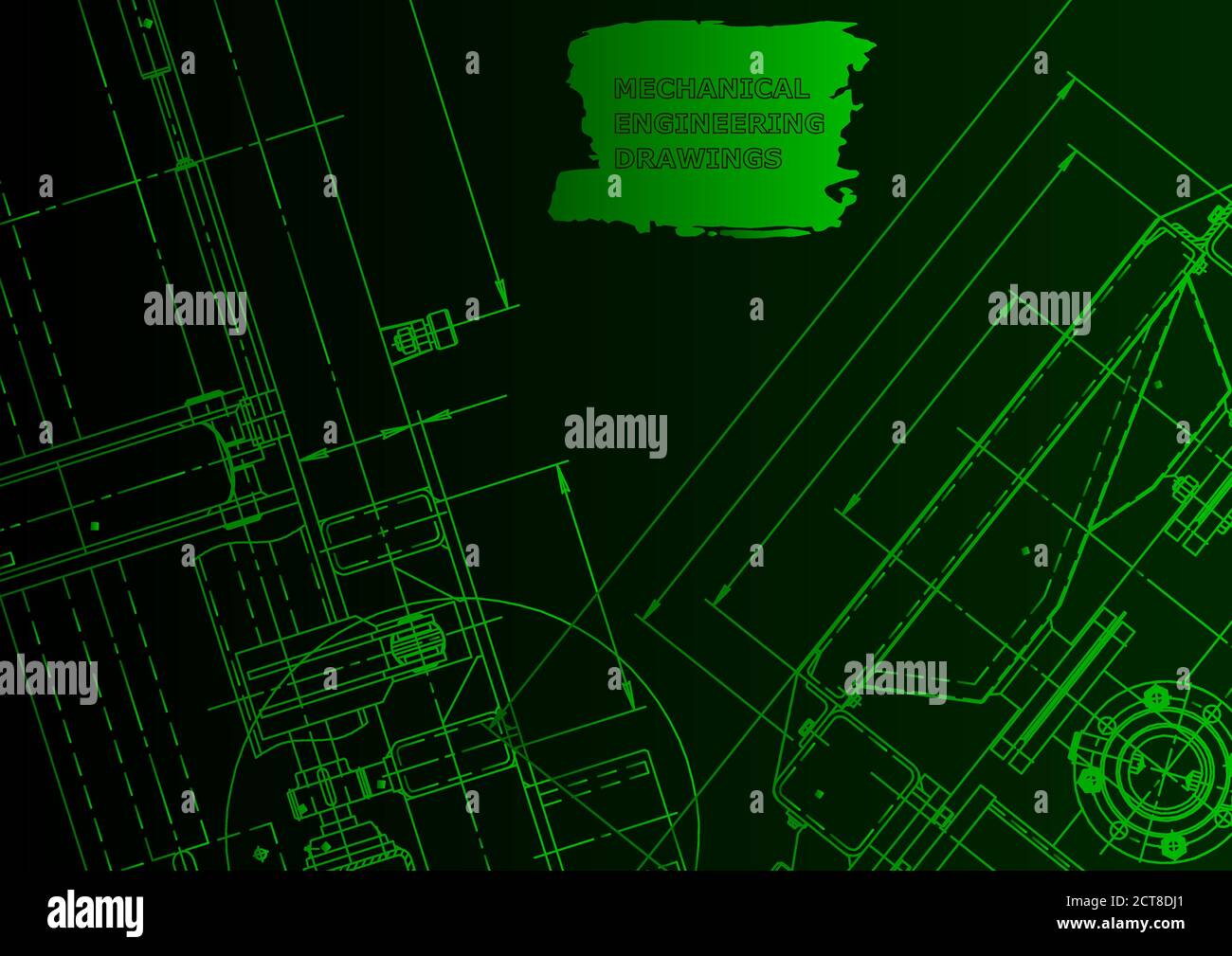 Vector engineering drawings. Mechanical instrument making. Technical ...