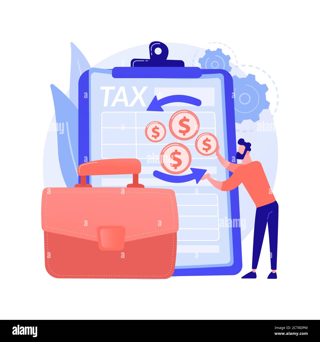 Corporation income tax returns abstract concept vector illustration ...