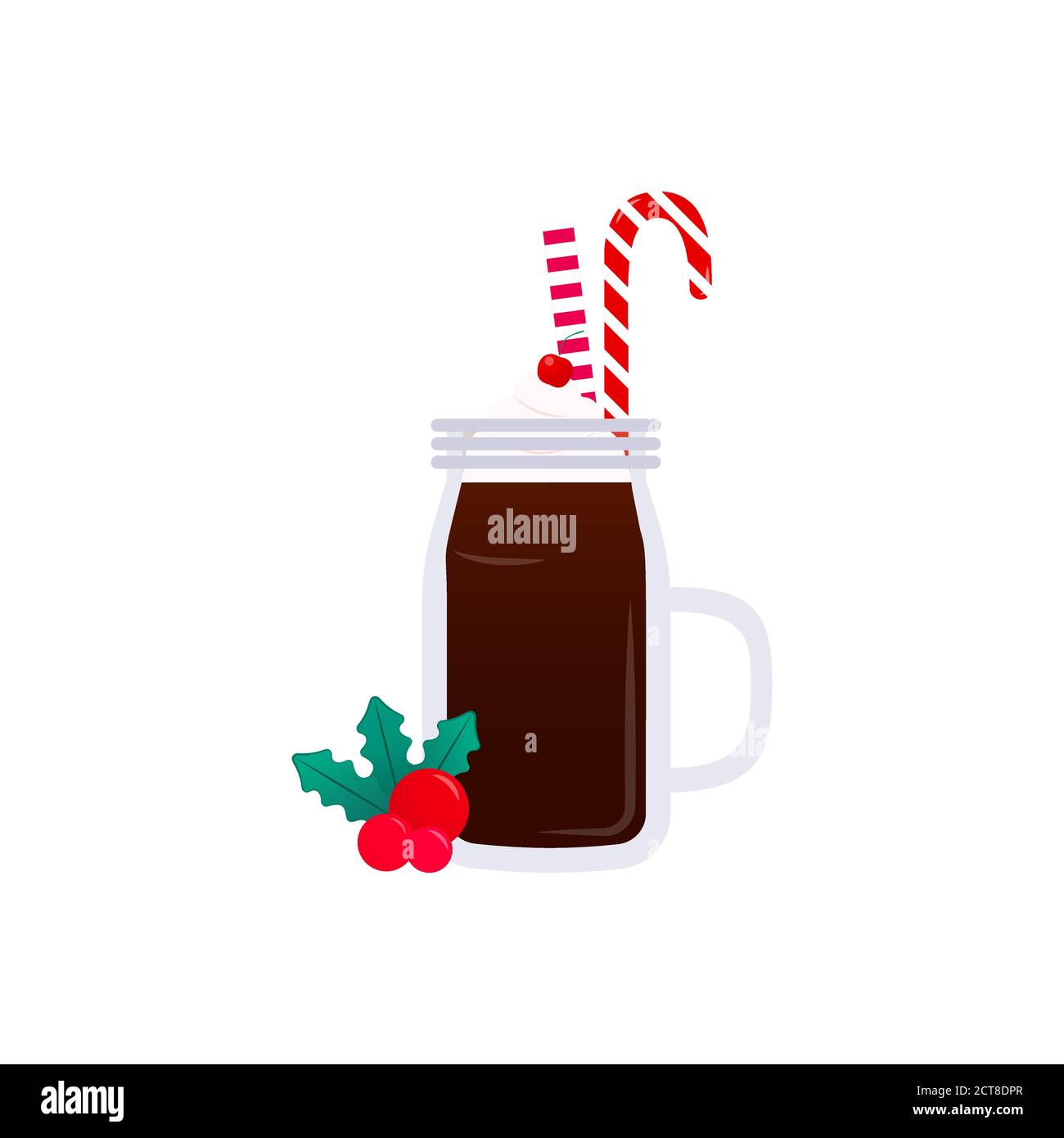 Christmas background hot coffee Stock Vector Images - Alamy