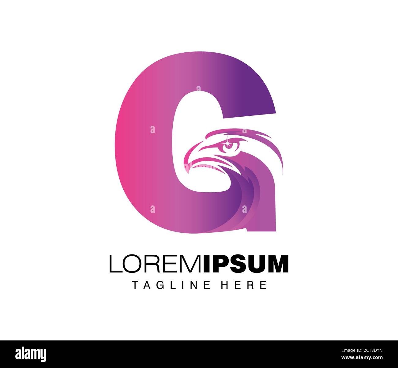 A vector illustration of eagle initial letter G monogram with eagle ...