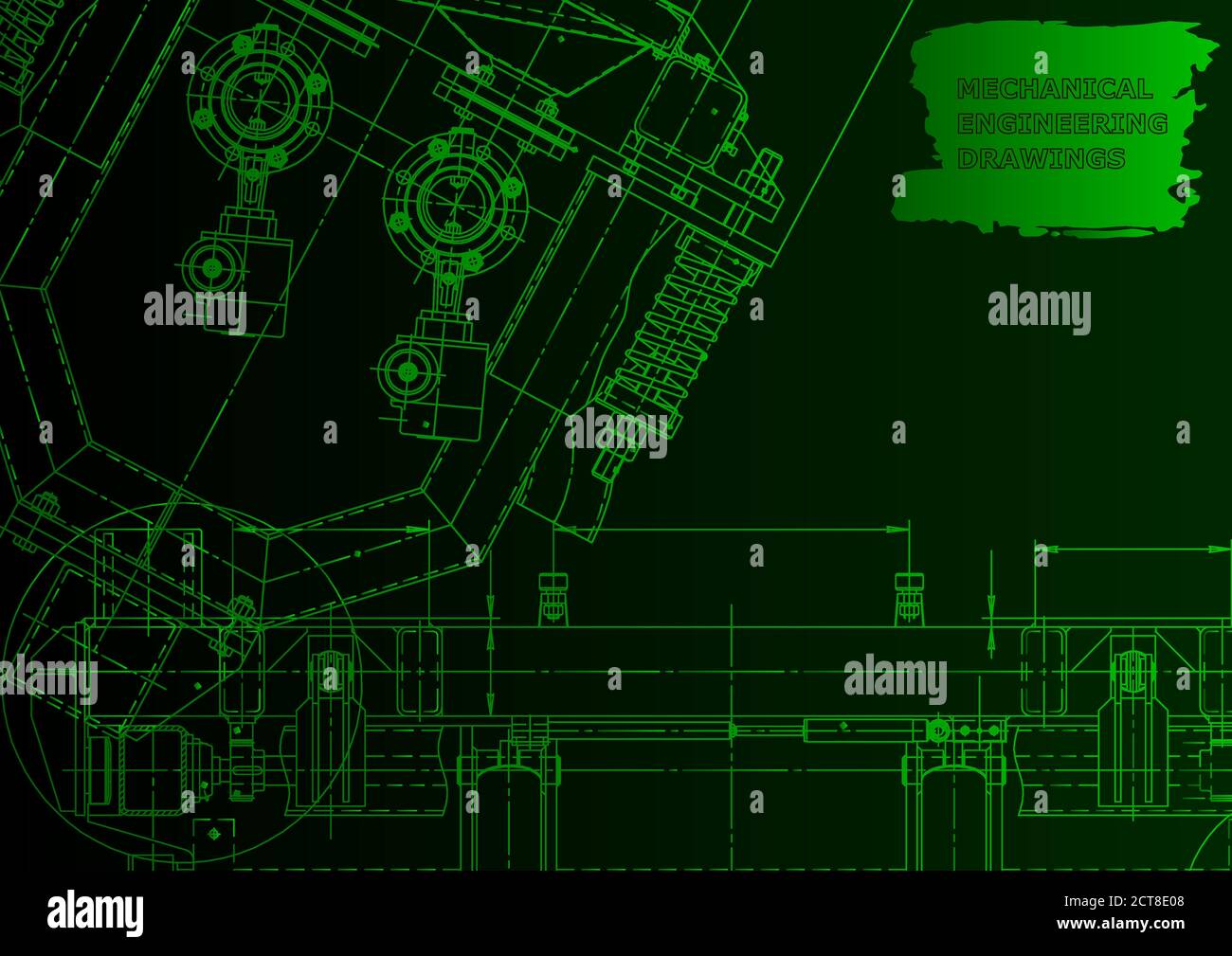 Mechanical instrument making. Technical illustration. Vector ...