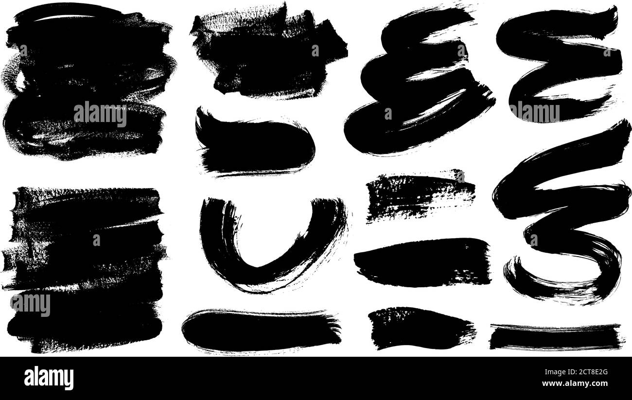 Paint stroke brush Stock Vector Images - Alamy