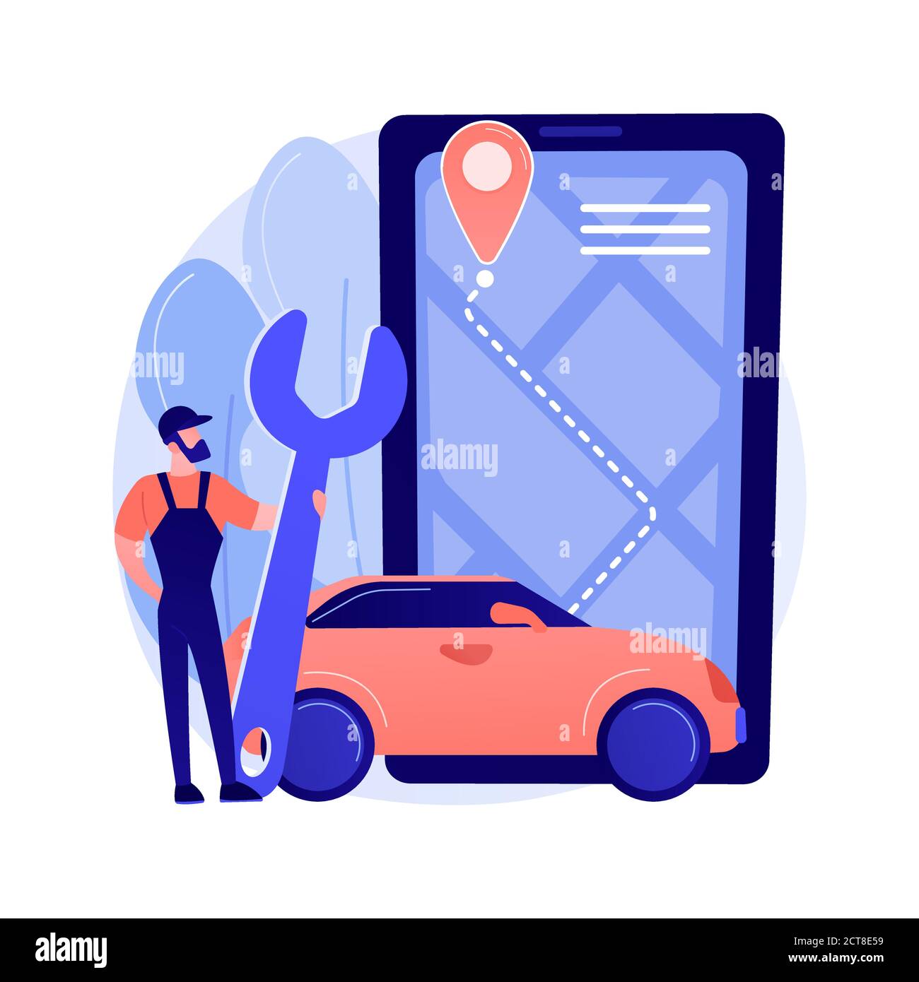 Roadside service abstract concept vector illustration Stock Vector Image & Art - Alamy