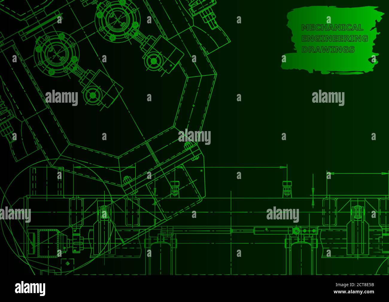 Mechanical instrument making. Technical illustration. Vector ...