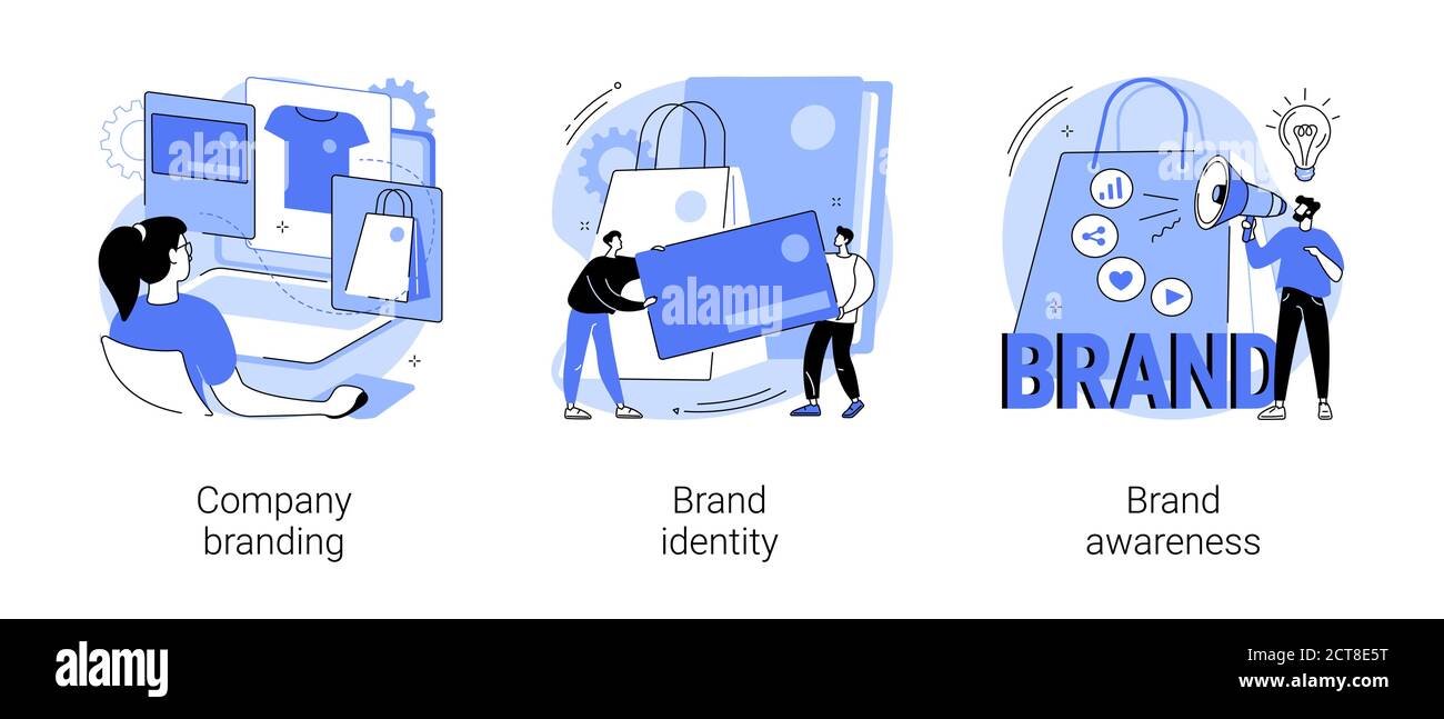 Brand management abstract concept vector illustrations Stock Vector ...