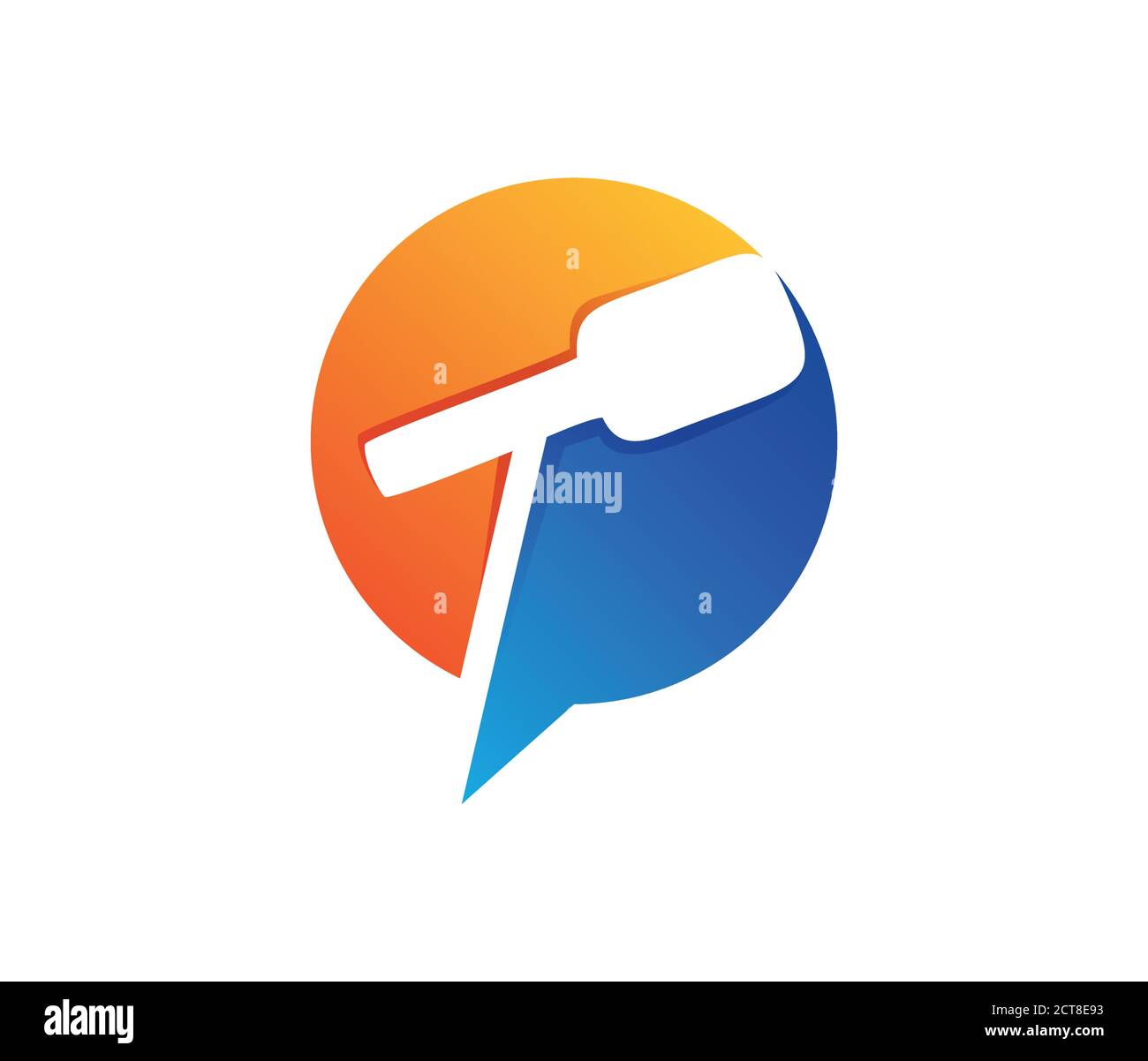 A vector illustration of Mic and bubble talk logo sign in blue and ...