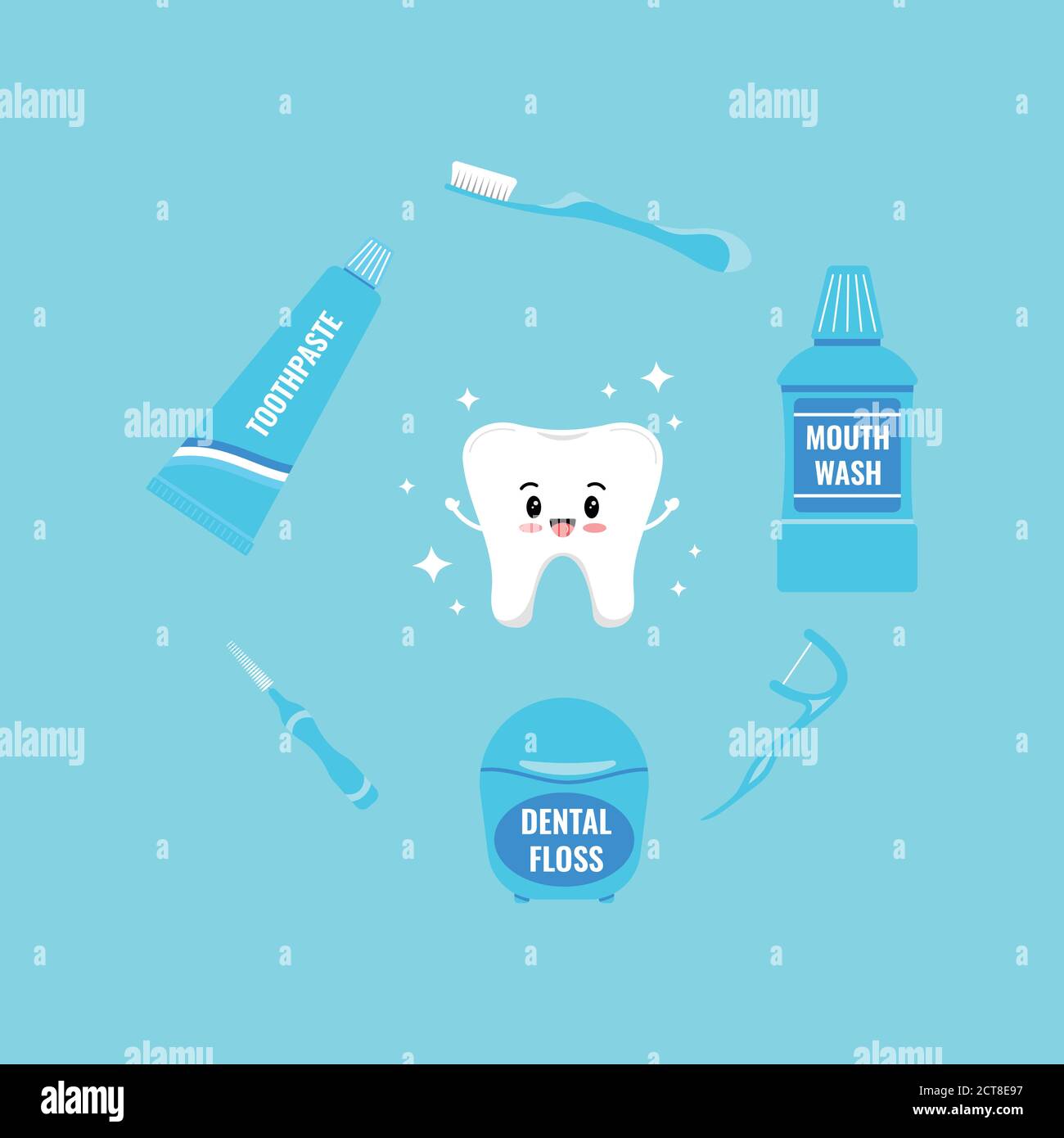 Mouthwash toothbrush hygiene antibacterial Stock Vector Images - Alamy