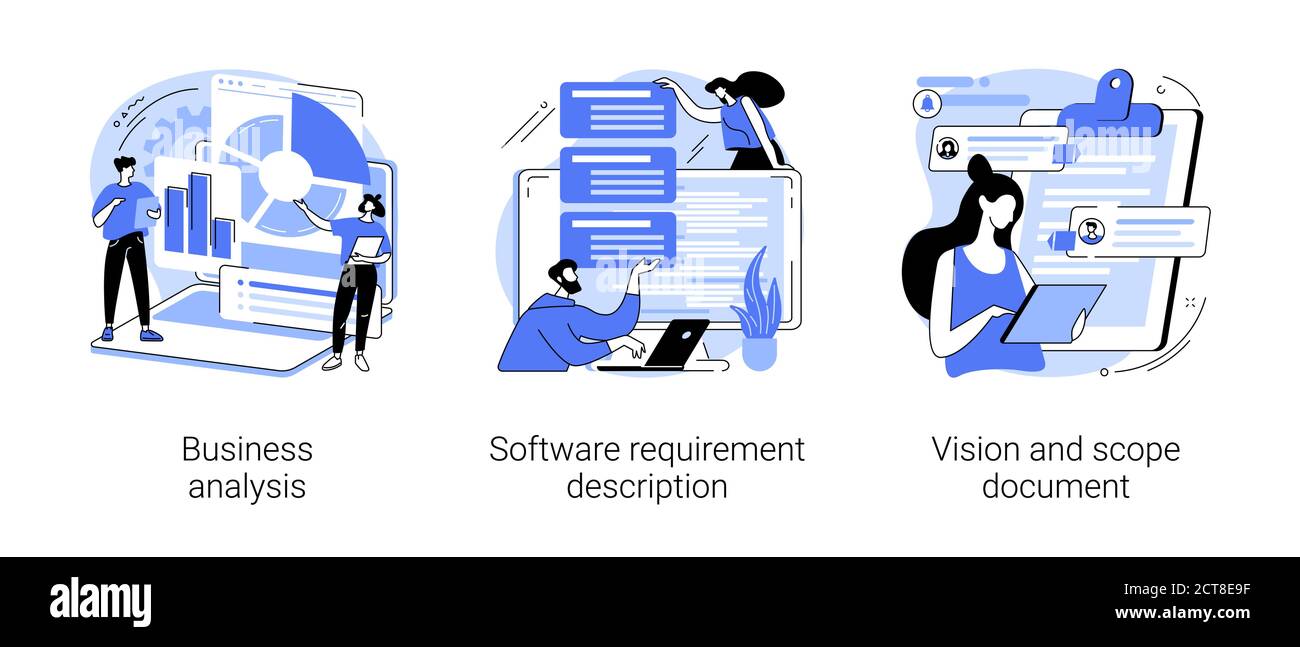 Project development specifications abstract concept vector illustrations Stock Vector Image ...