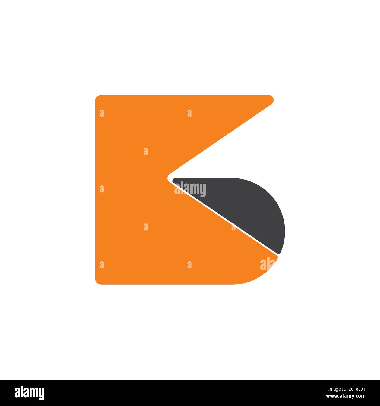 abstract letter kb simple geometric logo vector Stock Vector Image ...