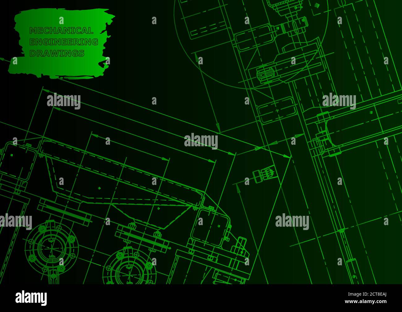 Sketch. Vector engineering illustration. Cover, flyer, banner ...
