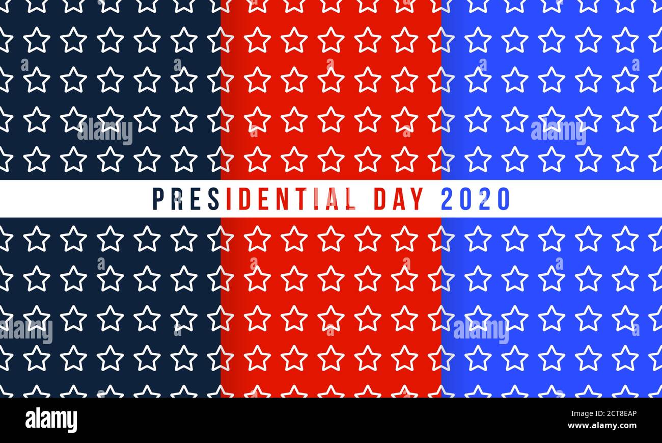 Patriotic red, white and blue geometric seamless patterns. Vector set ...