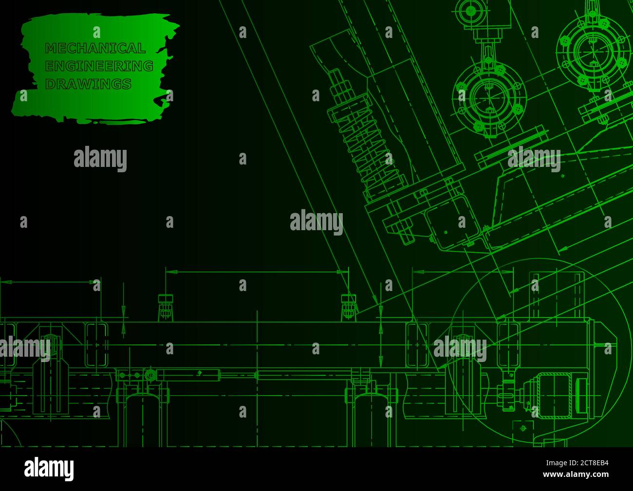 Technical background. Vector drawing. Mechanical instrument making ...