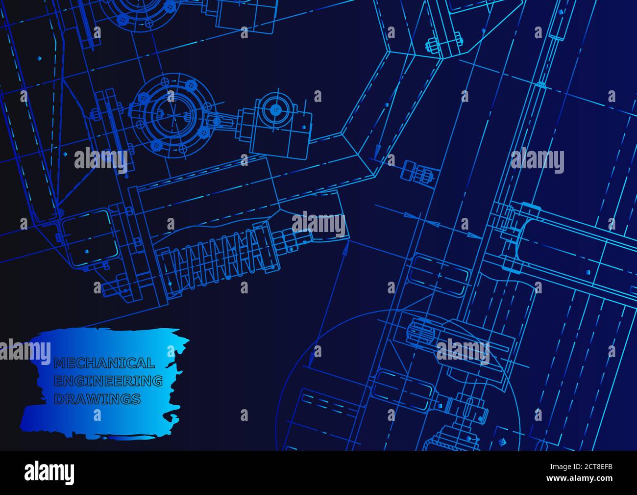 Sketch. Vector engineering illustration. Computer aided design systems ...