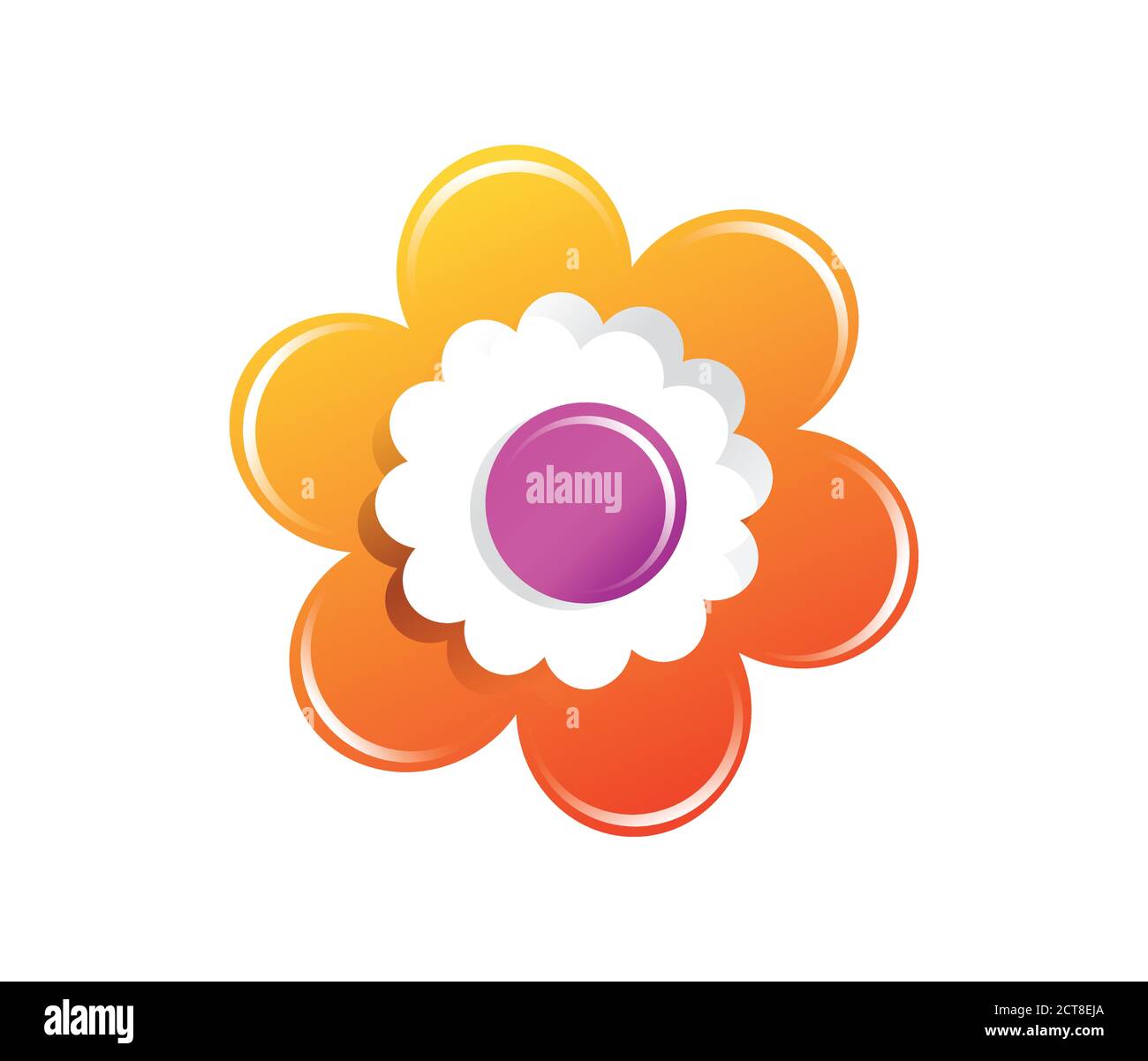A vector illustration of simple colorful flower logo Stock Vector Image ...