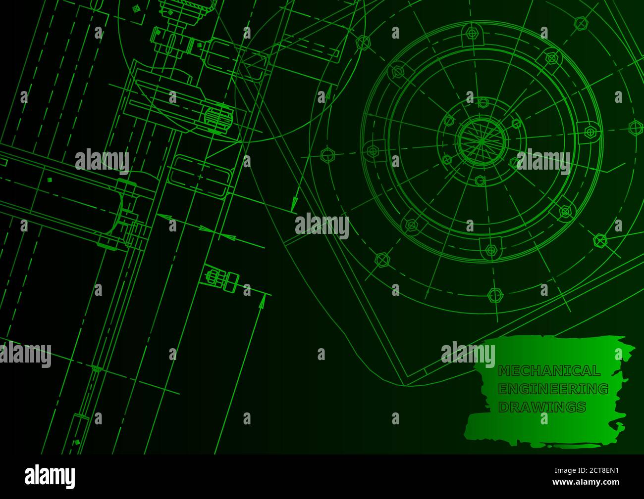 Cover. Vector engineering illustration. Blueprint, flyer, banner ...