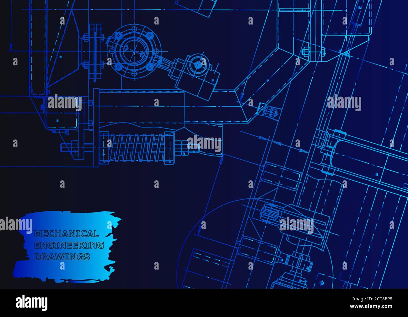 Sketch. Vector engineering illustration. Mechanical engineering drawing ...