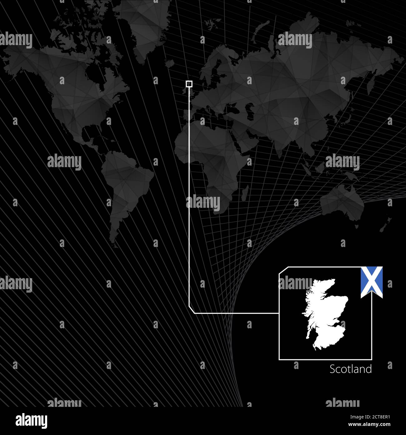 Map of scotland globe Stock Vector Images - Alamy
