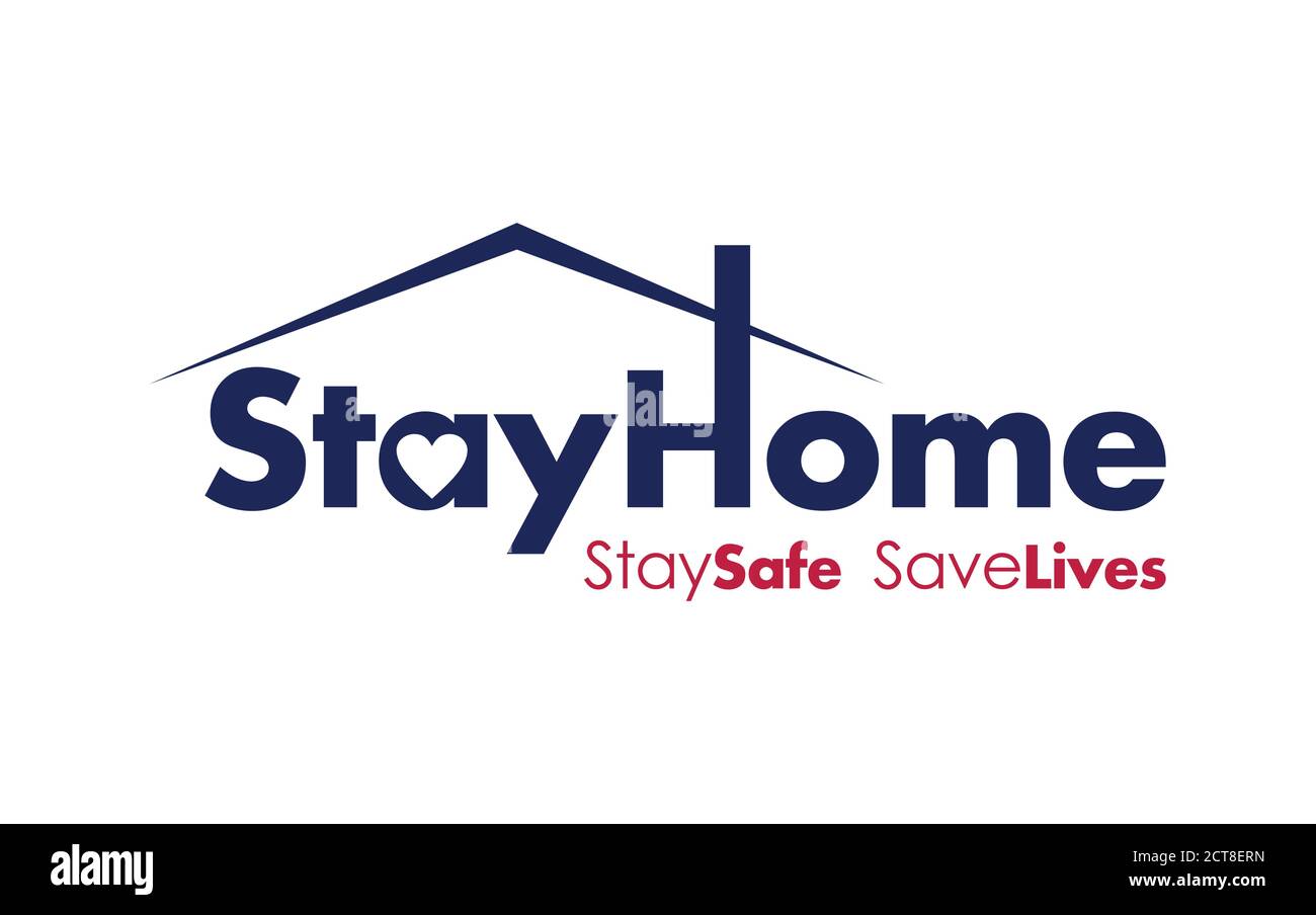 A vector illustration of stay home stay safe save lives campaign in ...
