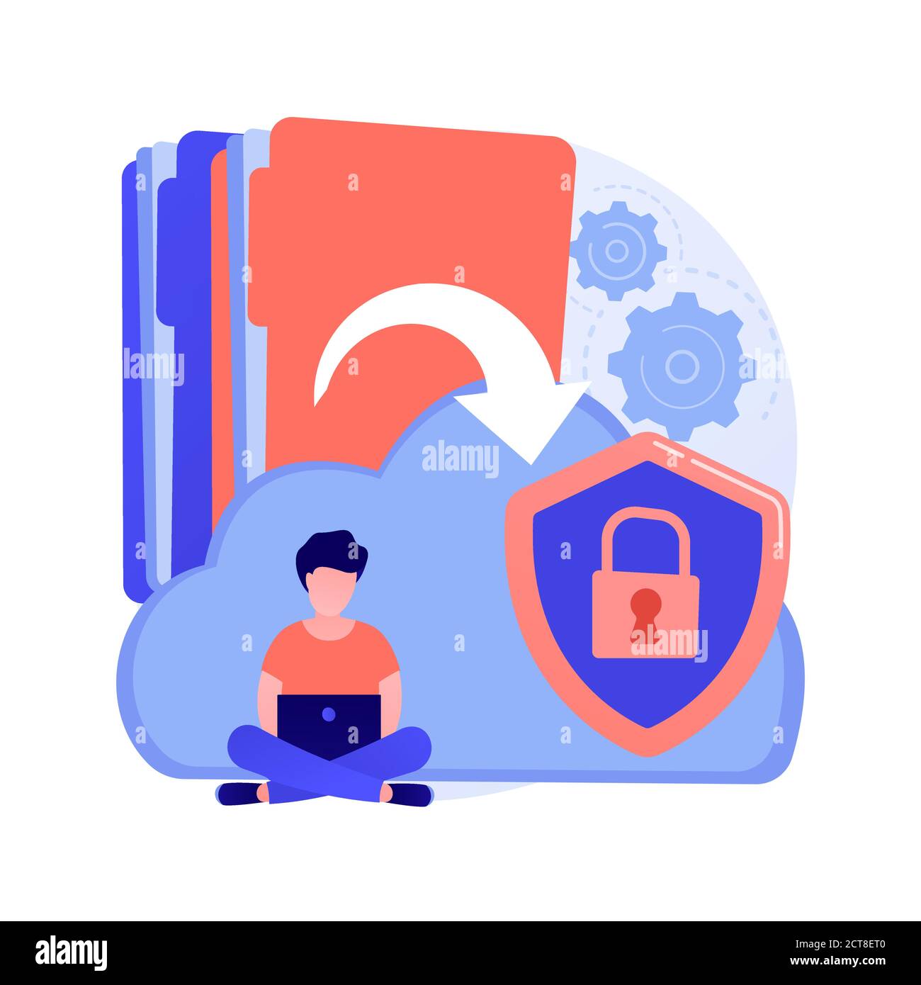 Secure file sharing abstract concept vector illustration Stock Vector ... Secure file sharing abstract concept vector illustration Stock Vector ...