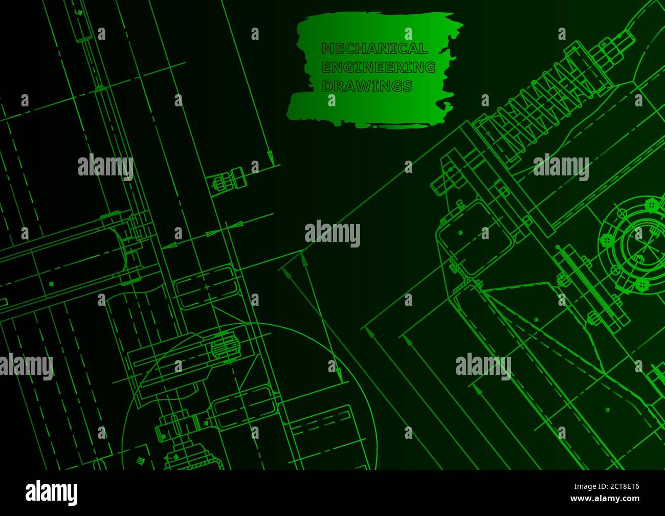 Vector engineering drawings. Mechanical instrument making. Technical ...