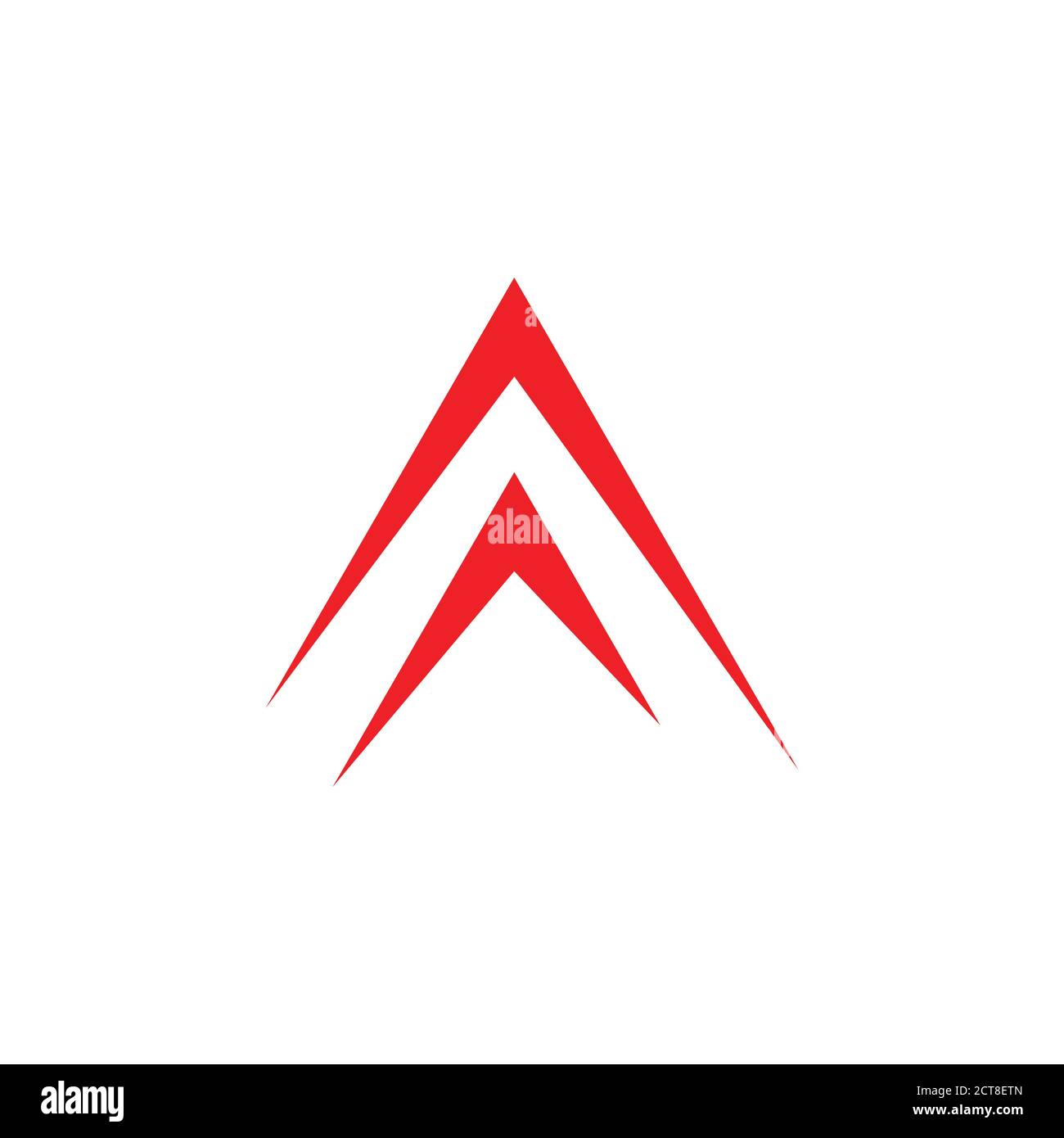 simple arrow up geometric logo vector Stock Vector Image & Art - Alamy