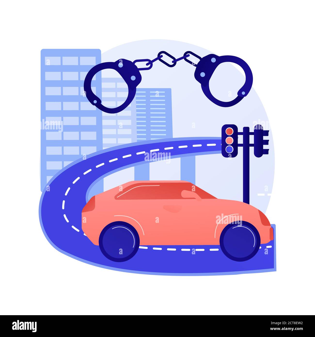 Traffic crime abstract concept vector illustration Stock Vector Image ...