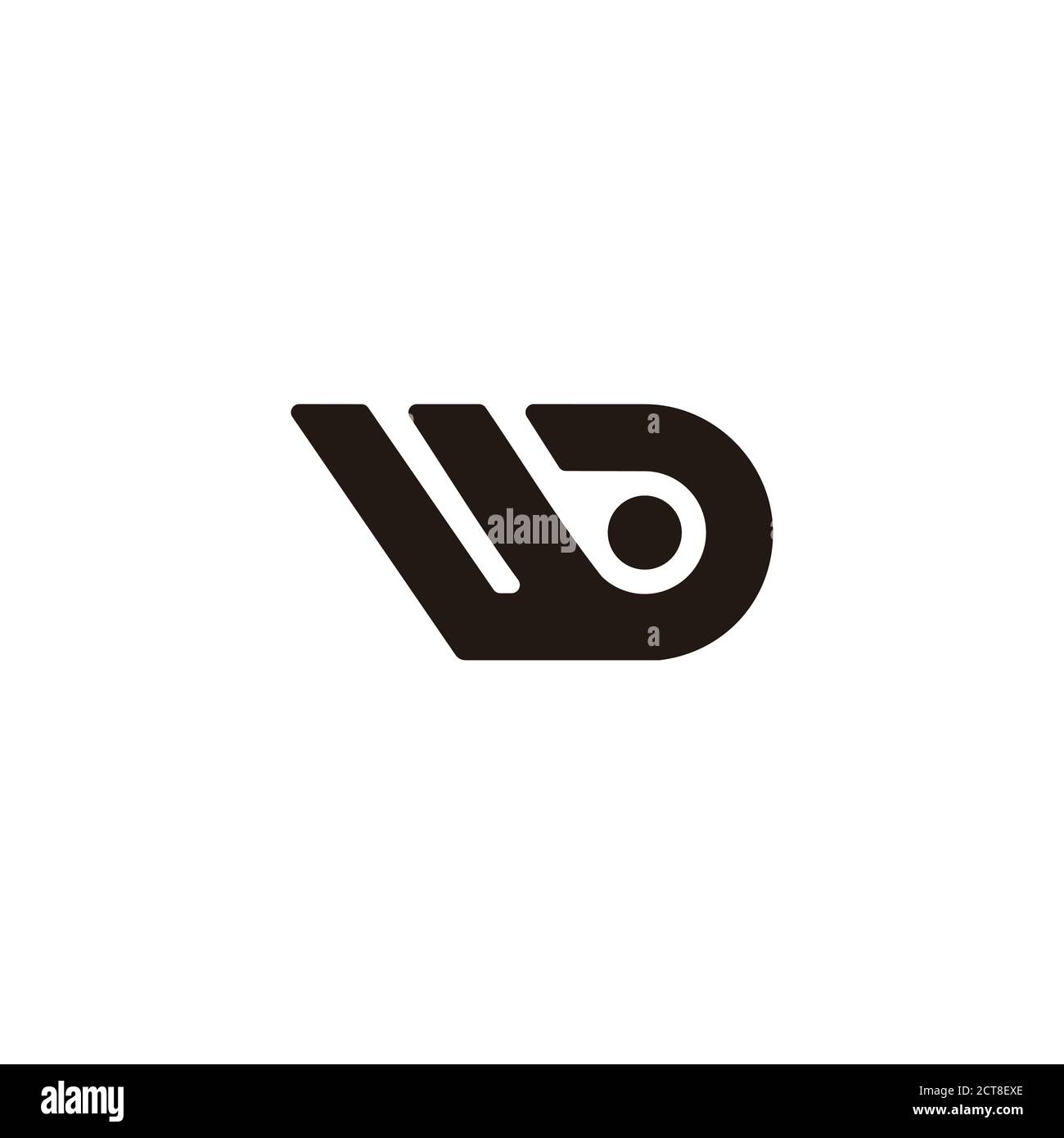 abstract letter wb simple geometric line logo vector Stock Vector Image ...