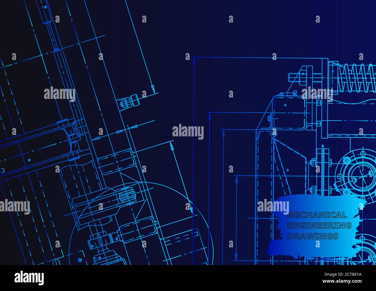 Vector engineering drawings. Mechanical instrument making. Technical ...