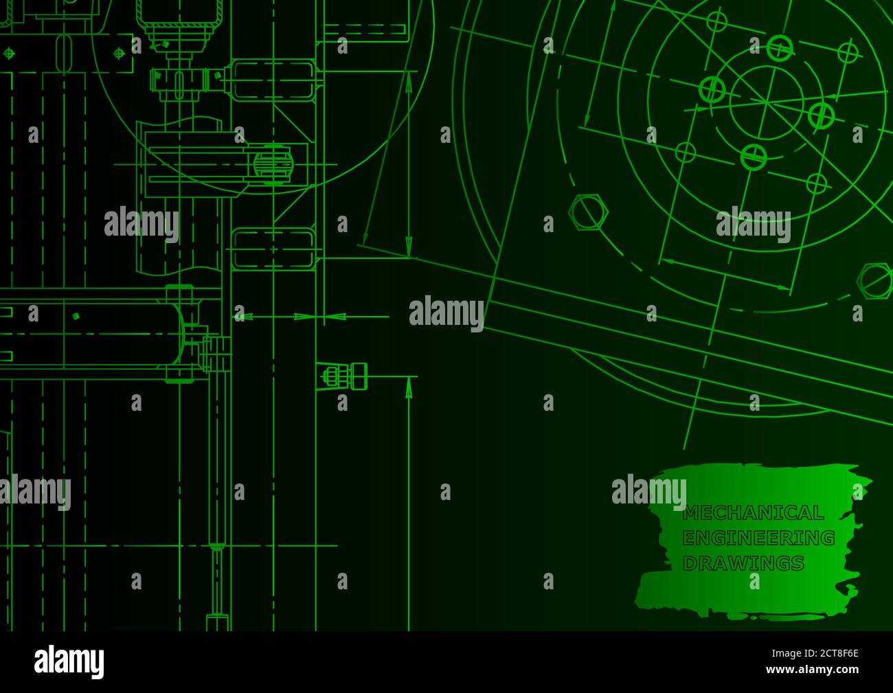 Vector engineering illustration. Mechanical engineering drawing ... Vector engineering illustration. Mechanical engineering drawing ...
