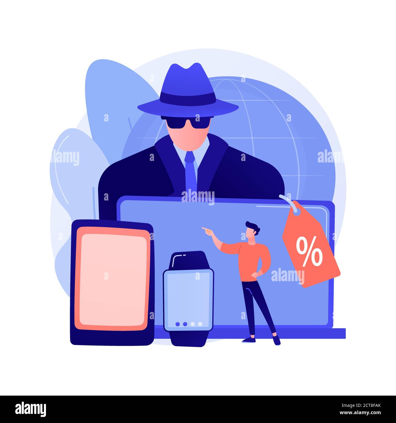 Gray market abstract concept vector illustration Stock Vector Image ...